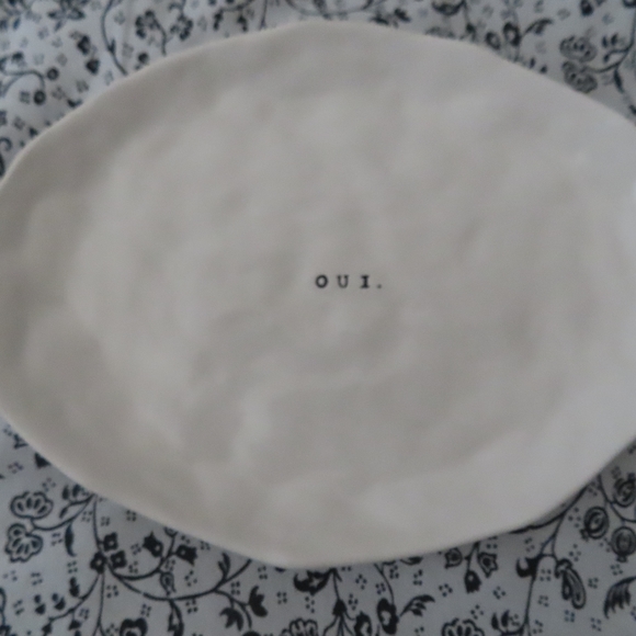 Rae Dunn | Dining | Retired Rae Dunn French Oui Textured Oval Plate ...